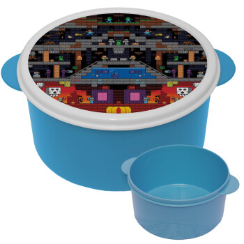 Minecraft 2D map, ΜΠΛΕ παιδικό δοχείο φαγητού (lunchbox) πλαστικό (BPA ...