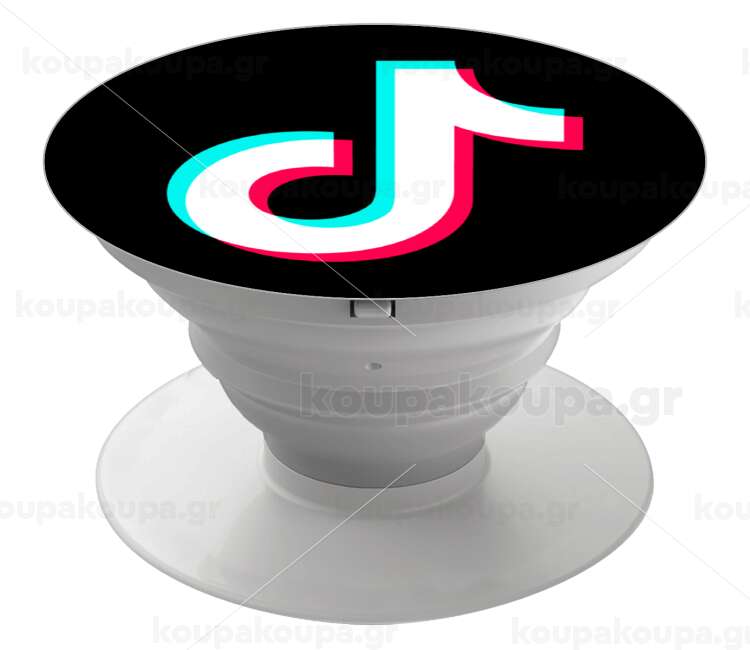 tik tok, Pop Socket Λευκό Βάση Στήριξης Κινητού στο Χέρι
