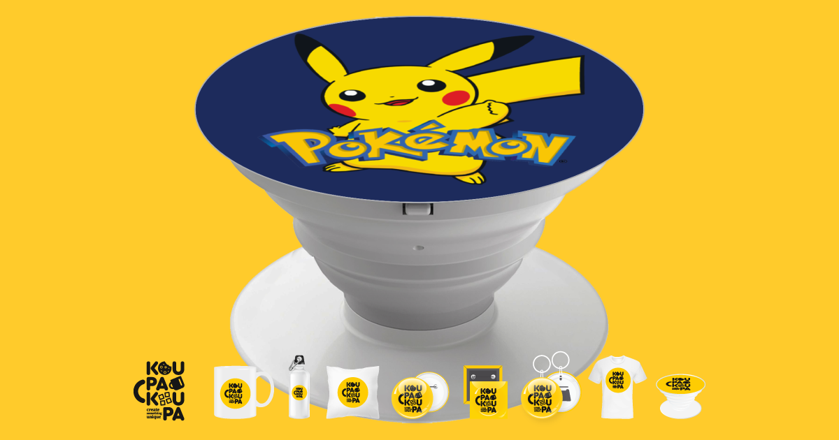 Pokemon pikachu, Phone Holders Stand Λευκό Βάση Στήριξης Κινητού στο Χέρι