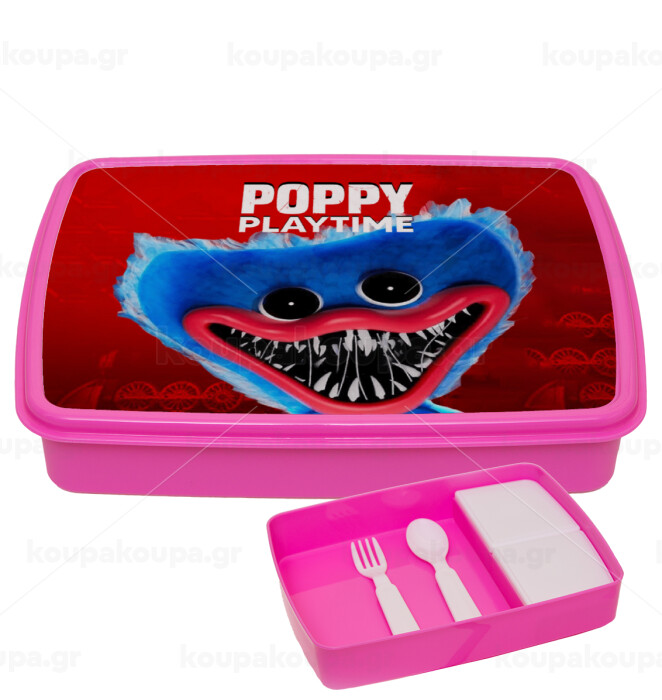 Poppy Playtime Huggy wuggy, ΡΟΖ παιδικό δοχείο φαγητού (lunchbox ...