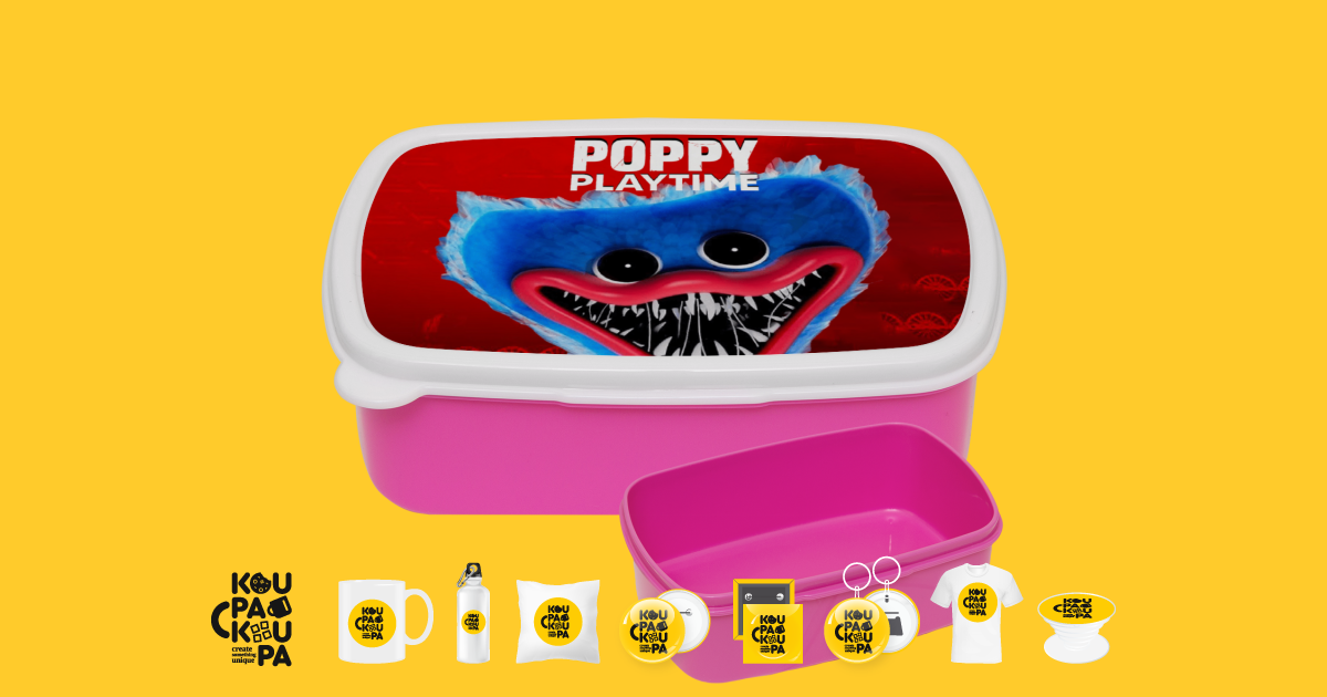 Poppy Playtime Huggy wuggy, ΡΟΖ παιδικό δοχείο φαγητού (lunchbox ...