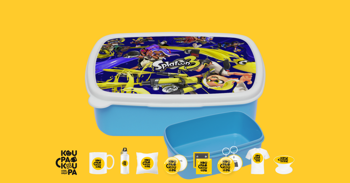 Splatoon 3, ΜΠΛΕ παιδικό δοχείο φαγητού (lunchbox) πλαστικό (BPA-FREE ...