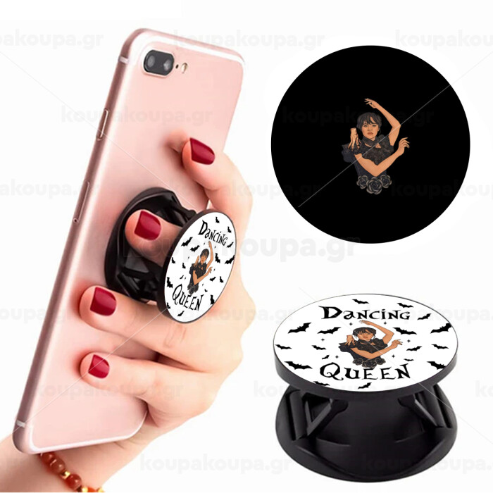 Wednesday Addams Dance, Pop Socket Stand Βάση Στήριξης Κινητού στο Χέρι