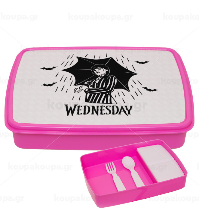 Wednesday Addams, ΡΟΖ παιδικό δοχείο φαγητού (lunchbox) πλαστικό με ...