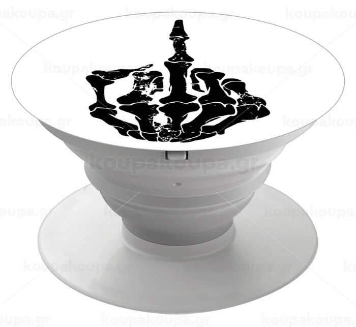 Middle finger, Phone Holders Stand Λευκό Βάση Στήριξης Κινητού στο Χέρι