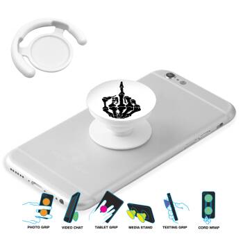 Middle finger, Pop socket Λευκό