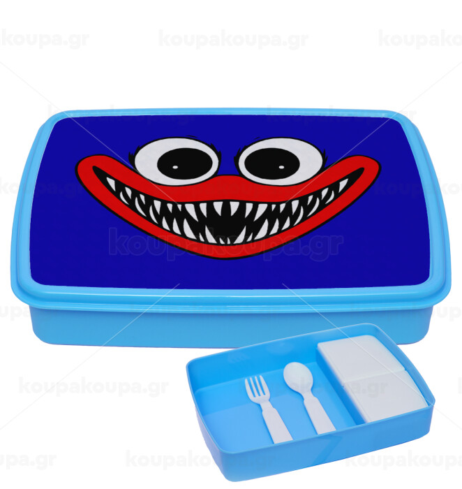Huggy wuggy, ΜΠΛΕ παιδικό δοχείο φαγητού (lunchbox) πλαστικό με παιδικά ...