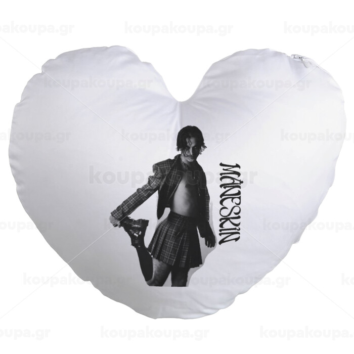 Maneskin Damiano David, Μαξιλάρι καναπέ καρδιά 40x40cm περιέχεται το ...