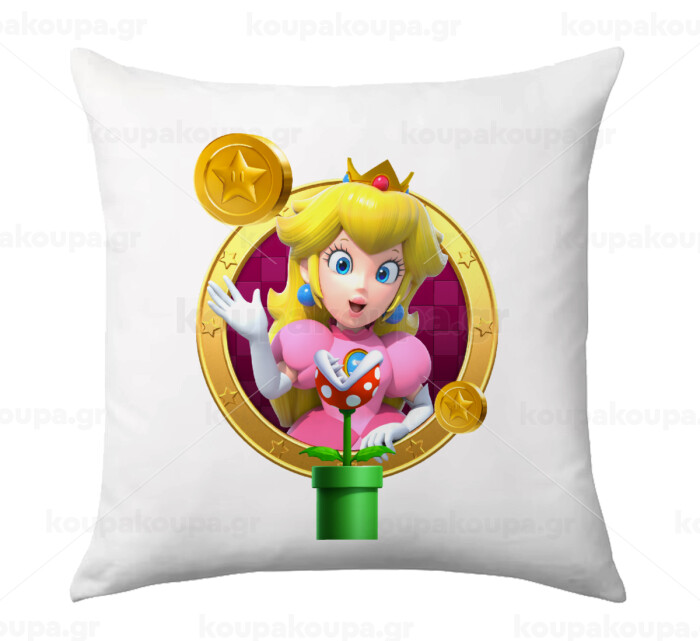 Princess Peach Toadstool, Sofa cushion 40x40cm includes filling