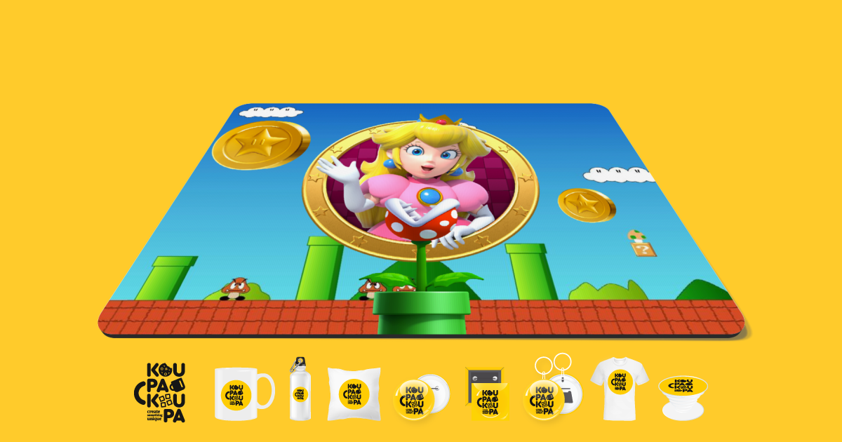 Princess Peach Toadstool, Mousepad rect 27x19cm