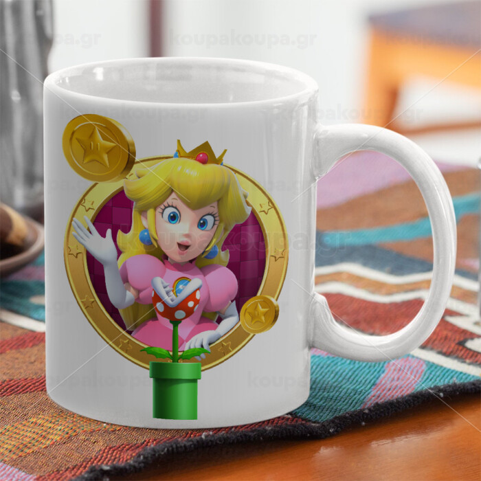Princess Peach Toadstool, Ceramic coffee mug, 330ml (1pcs)