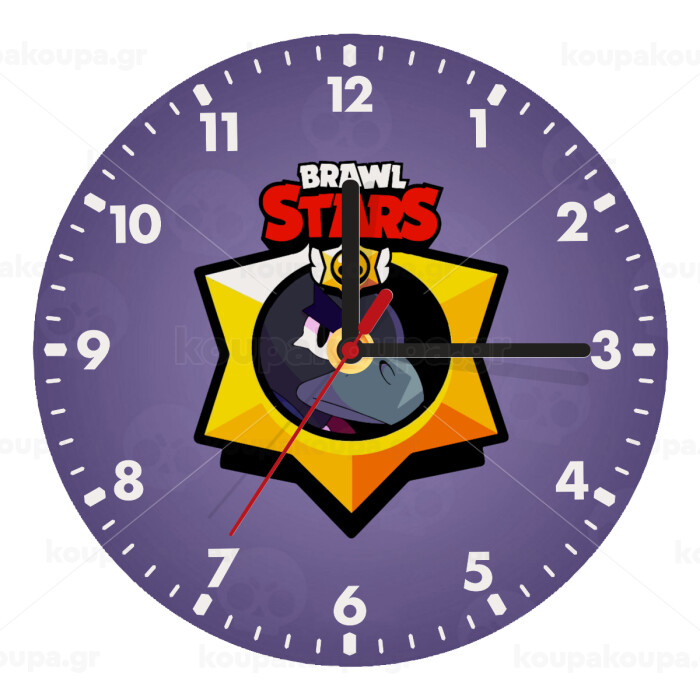 Brawl Stars Crow, Wooden wall clock (20cm)
