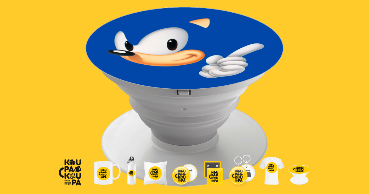 Sonic, Phone Holders Stand Λευκό Βάση Στήριξης Κινητού στο Χέρι