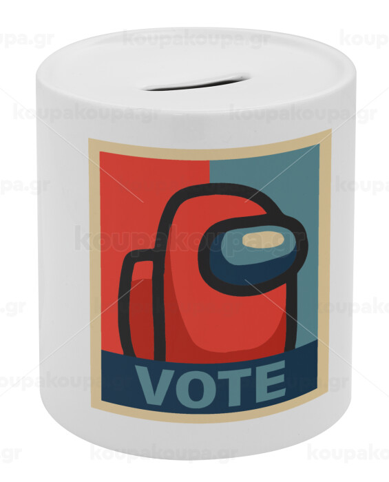 Among US VOTE, Κουμπαράς πορσελάνης με τάπα