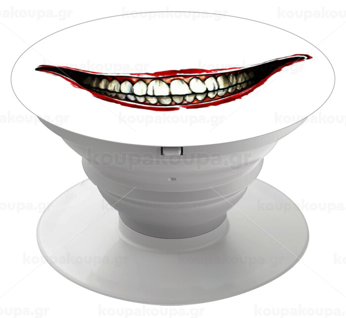 Joker smile, Phone Holders Stand Λευκό Βάση Στήριξης Κινητού στο Χέρι