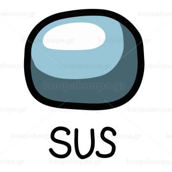 Among US SUS!!!, Επιτραπέζιο ρολόι ξύλινο με δείκτες (10cm)