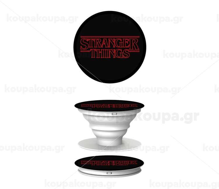 Stranger Things Logo, Pop socket Λευκό