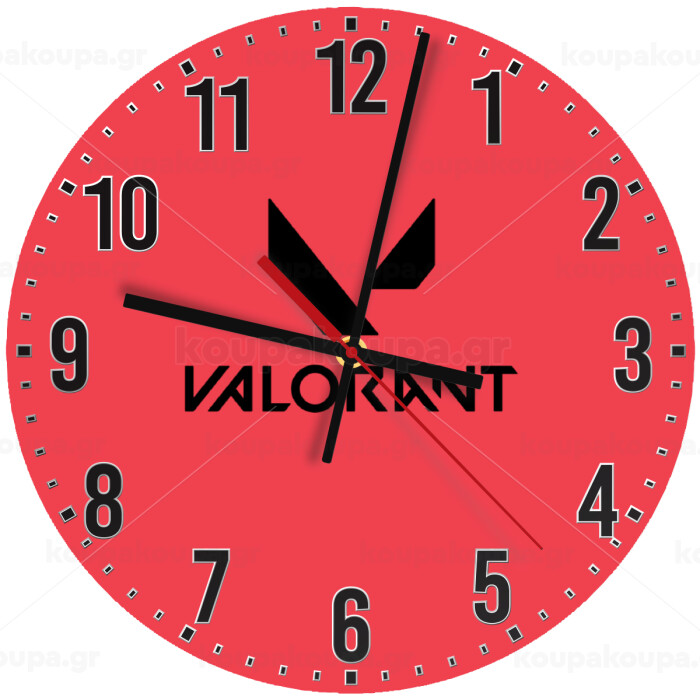 Valorant, Ρολόι τοίχου ξύλινο (30cm)